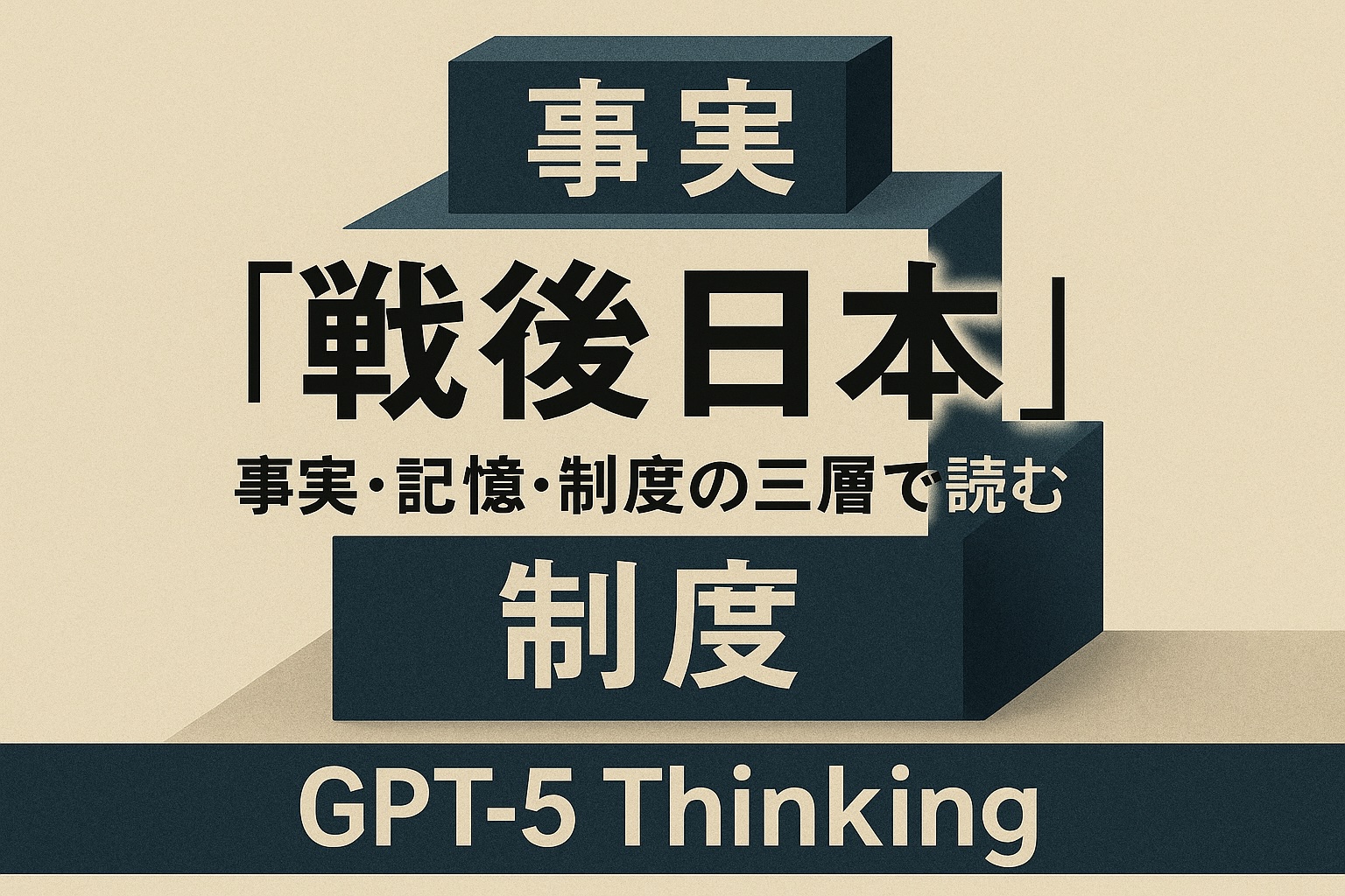 事実・記憶・制度の三層で読む『戦後日本』 —— GPT-5 Thinkingの歴史認識 – Kaichi Tsukai
